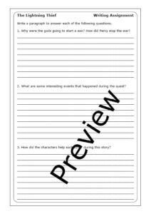 Percy Jackson Series: A Bundle of Worksheets | Made By Teachers