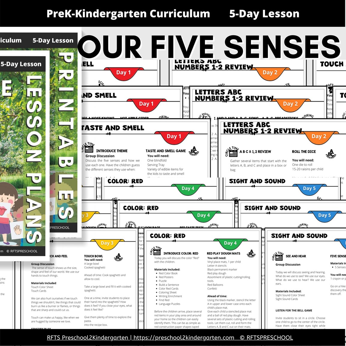 OUR FIVE SENSES CURRICULUM | LESSONS AND PRINTABLES | MATH LITERACY ...