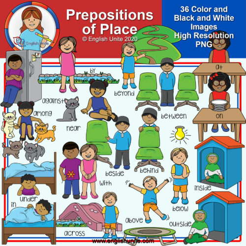 Clip Art - Prepositions of Place | Made By Teachers