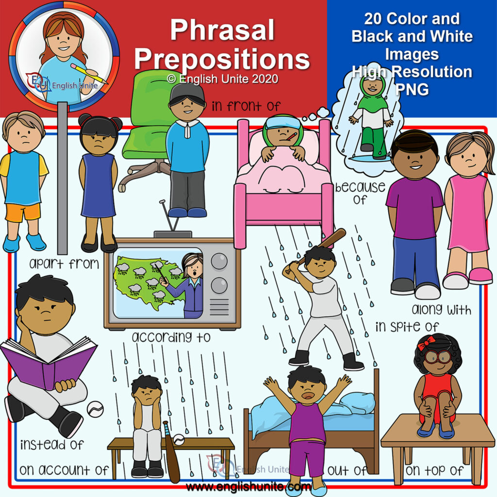 Clip Art - Phrasal Prepositions | Made By Teachers