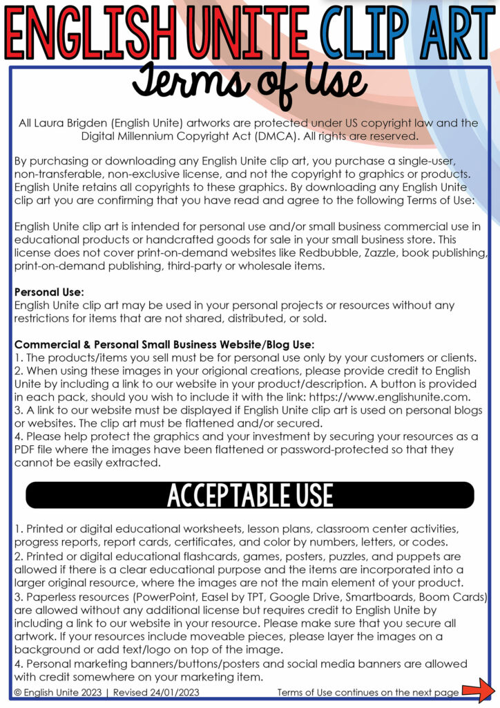 Clip Art - Terms of Use | Made By Teachers