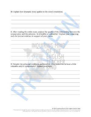 "The Sea Hare" by the Brothers Grimm Close Reading Worksheet | Made By ...