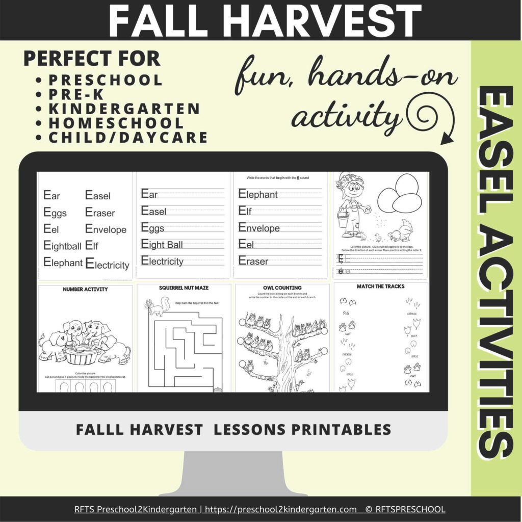 FALL HARVEST CURRICULUM | LESSONS AND PRINTABLES | MATH LITERACY CRAFT ...