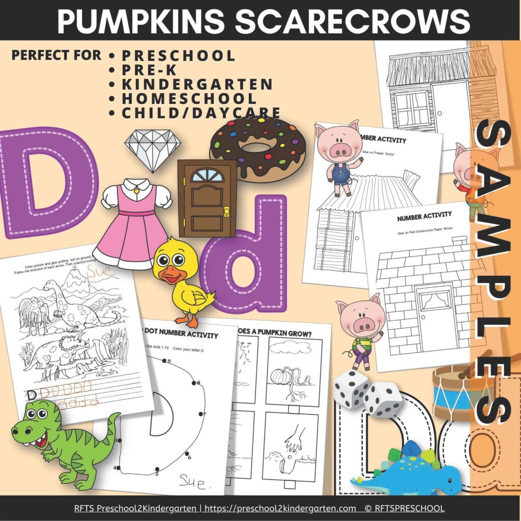 PUMPKIN SCARECROW CURRICULUM | LESSONS AND PRINTABLES | MATH LITERACY ...