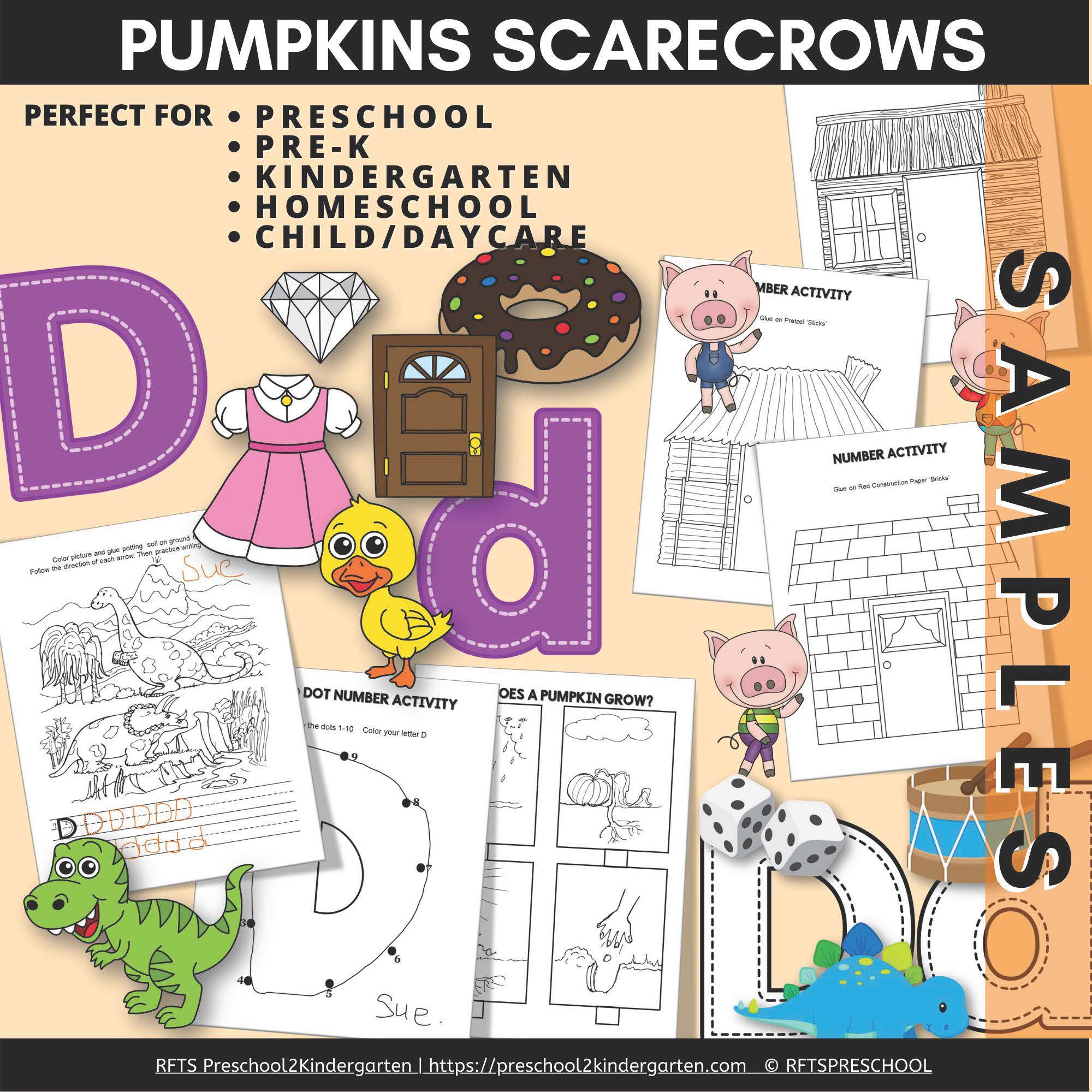 PUMPKIN SCARECROW CURRICULUM | LESSONS AND PRINTABLES | MATH LITERACY ...