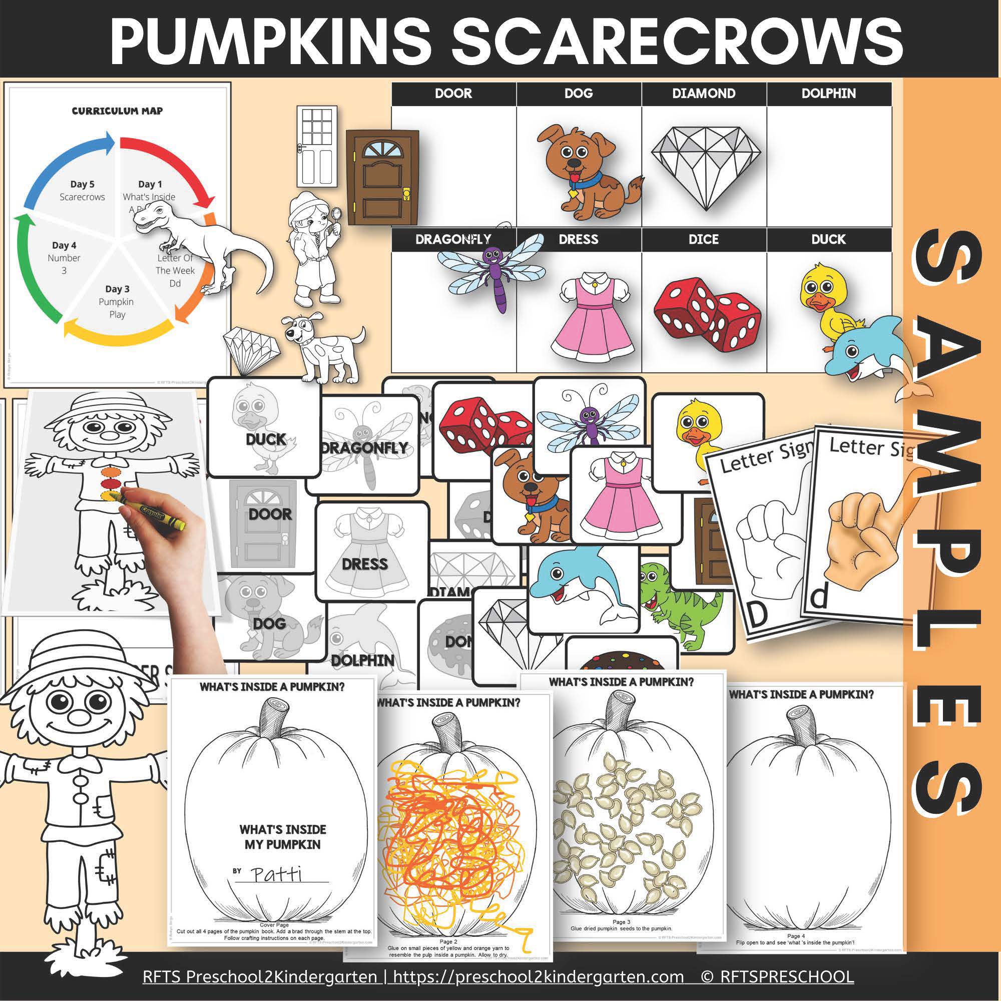 PUMPKIN SCARECROW CURRICULUM | LESSONS AND PRINTABLES | MATH LITERACY ...