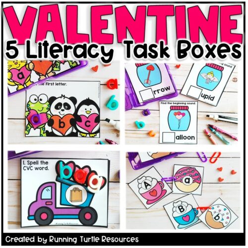 Kindergarten Literacy Centers l Valentine's Day Task Cards | Made By ...