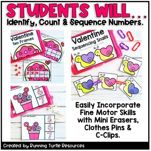 Valentines Day Math Kindergarten Math Task Cards | Made By Teachers