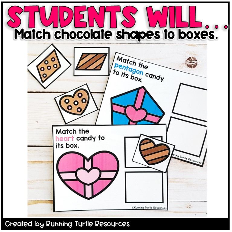 Sorting Shapes Task Cards l Valentines Day Math Centers | Made By Teachers