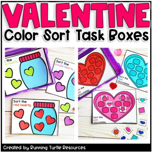 Valentine Color Sort Task Cards | Made By Teachers