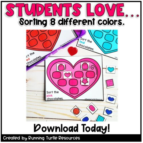 Valentine Color Sort Task Cards | Made By Teachers