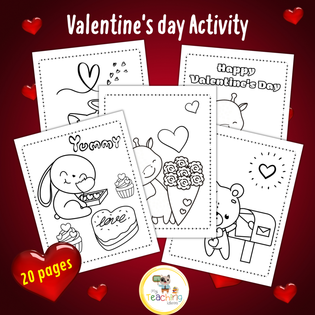 Valentine's Day Coloring Pages | Valentine's day Activity | February ...