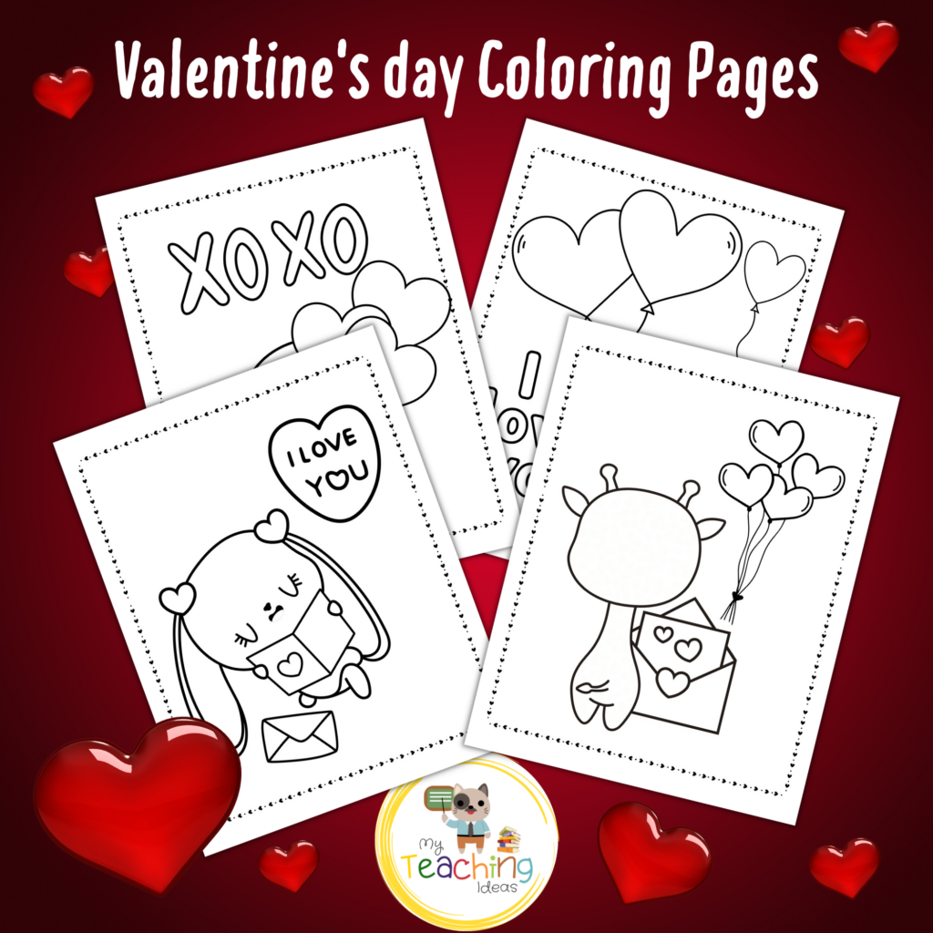 Valentine's Day Coloring Pages | Valentine's day Activity | February ...