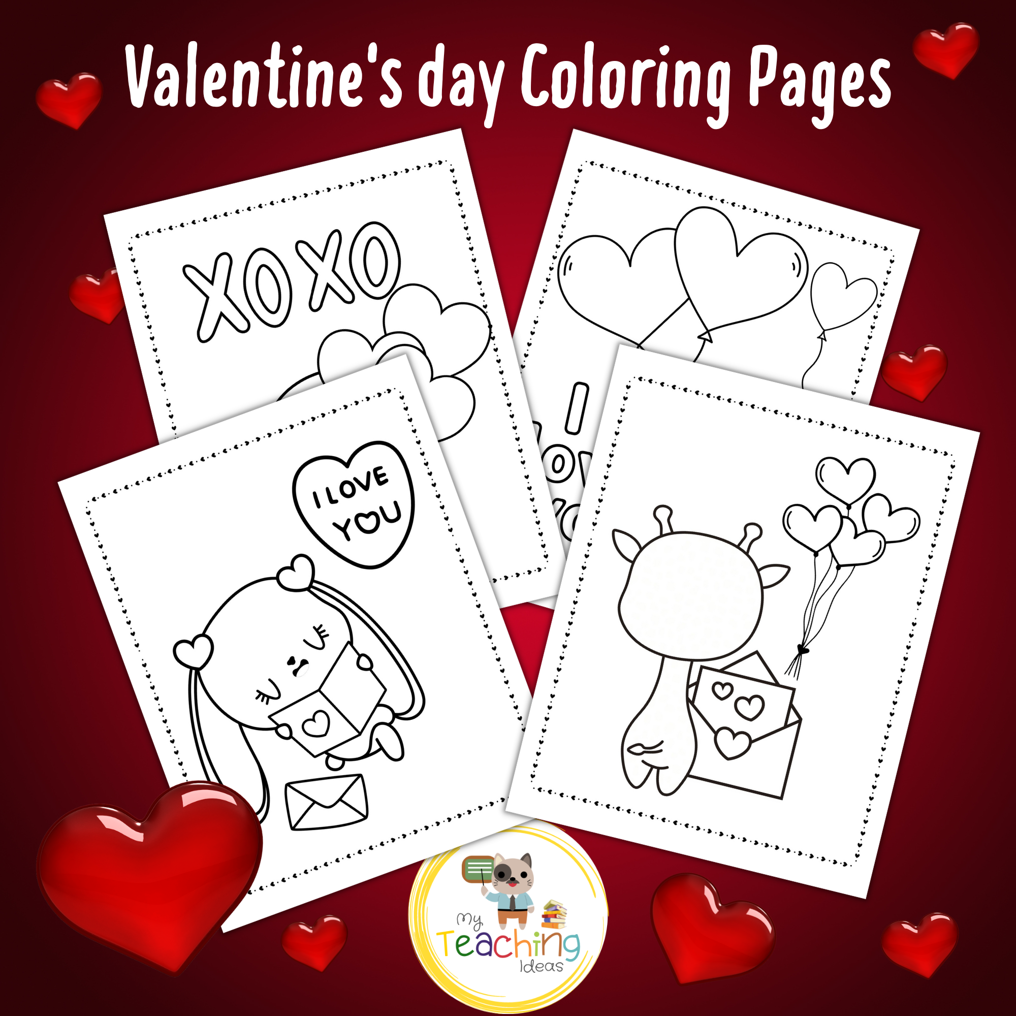Valentine's Day Coloring Pages | Valentine's day Activity | February ...