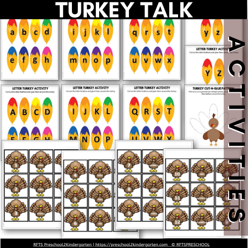 TURKEY TALK CURRICULUM | LESSONS AND PRINTABLES | MATH LITERACY CRAFT ...