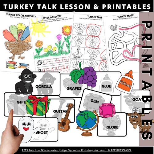 TURKEY TALK CURRICULUM | LESSONS AND PRINTABLES | MATH LITERACY CRAFT ...