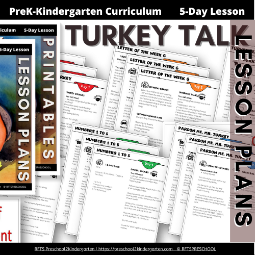 TURKEY TALK CURRICULUM | LESSONS AND PRINTABLES | MATH LITERACY CRAFT ...