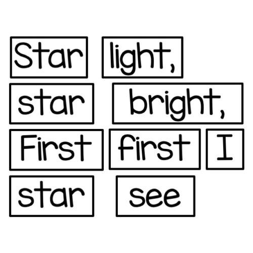 Pocket Chart Poem Star Light Star Bright Nursery Rhyme | Made By Teachers