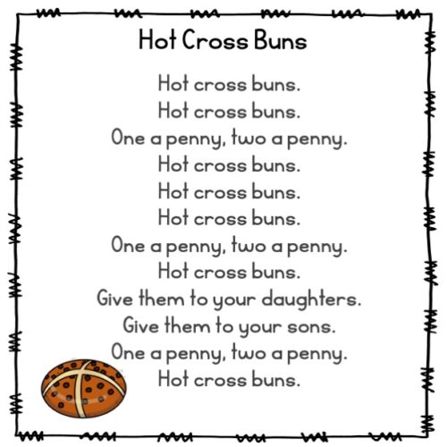 Pocket Chart Poem Hot Cross Buns Nursery Rhyme | Made By Teachers