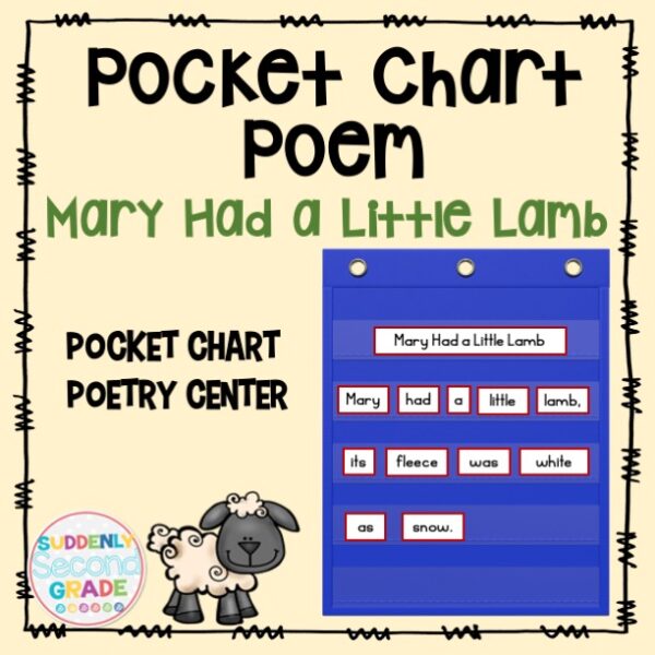 Pocket Chart Poem Mary Had a Little Lamb Nursery Rhyme | Made By Teachers