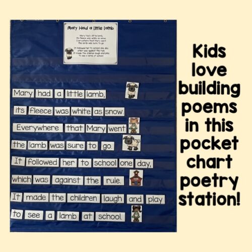 Pocket Chart Poem Mary Had a Little Lamb Nursery Rhyme | Made By Teachers