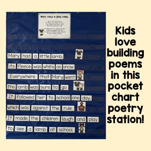 Pocket Chart Poem Mary Had a Little Lamb Nursery Rhyme | Made By Teachers
