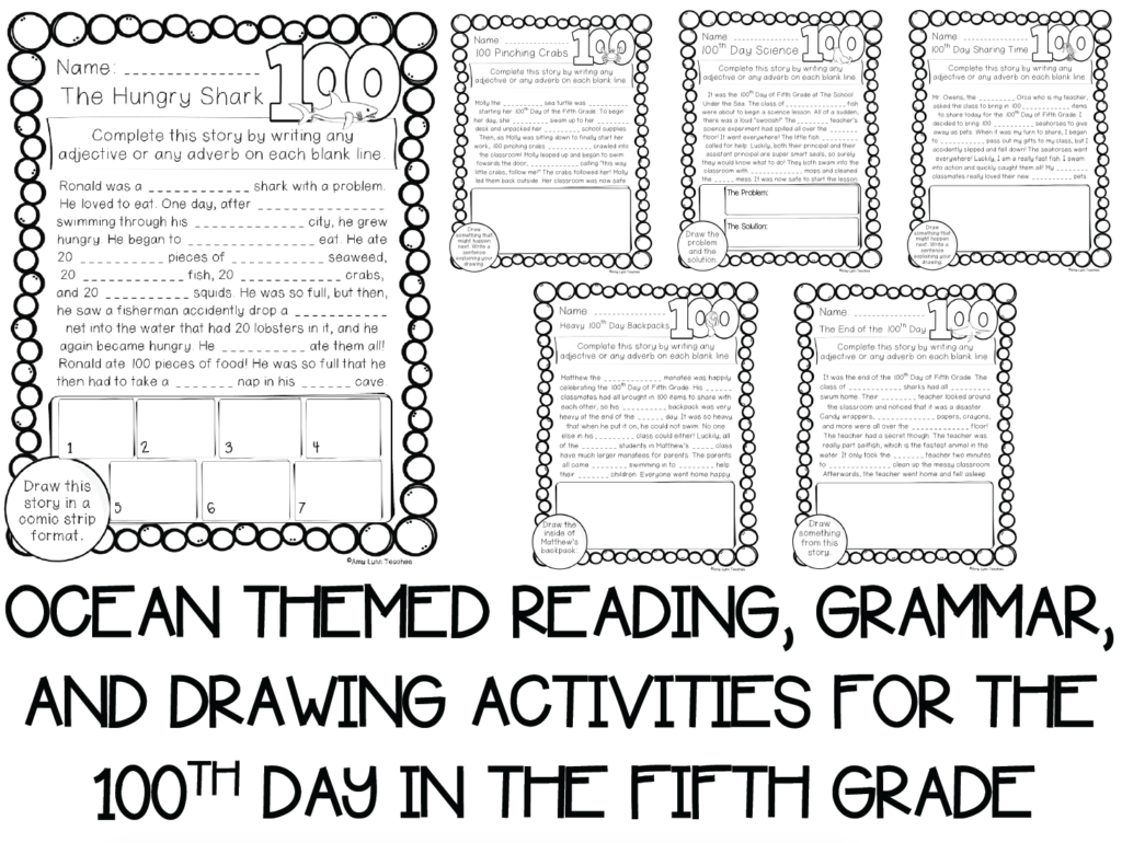100th Day of School Ocean Themed {Fifth Grade} | Made By Teachers