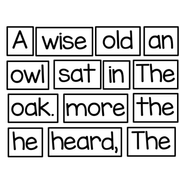 Pocket Chart Poem Wise Old Owl Nursery Rhyme | Made By Teachers
