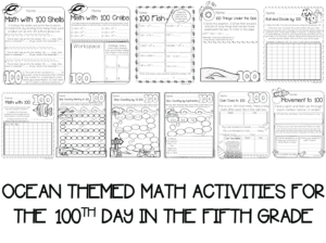 100th Day of School Ocean Themed {Fifth Grade} | Made By Teachers
