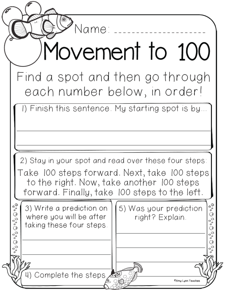 100th Day of School Ocean Themed {Third Grade} | Made By Teachers