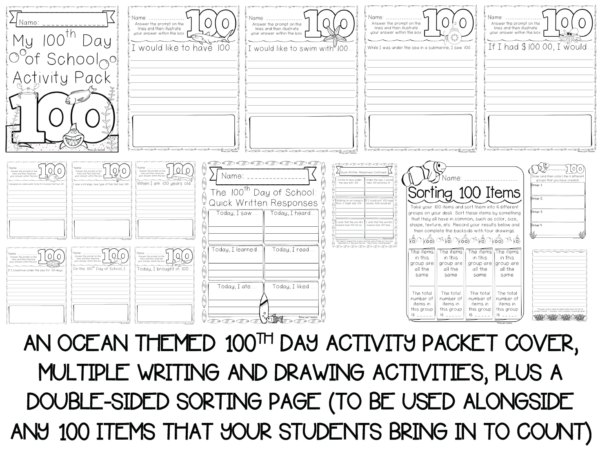 100th Day of School Ocean Themed {Third Grade} | Made By Teachers