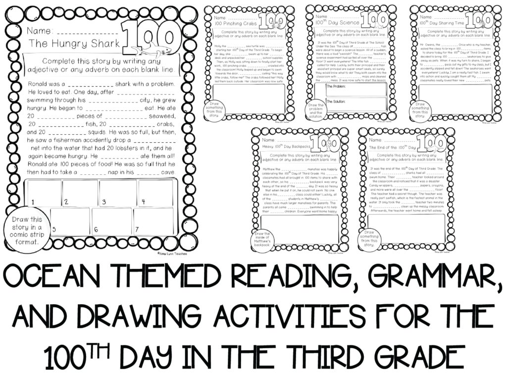 100th Day of School Ocean Themed {Third Grade} | Made By Teachers