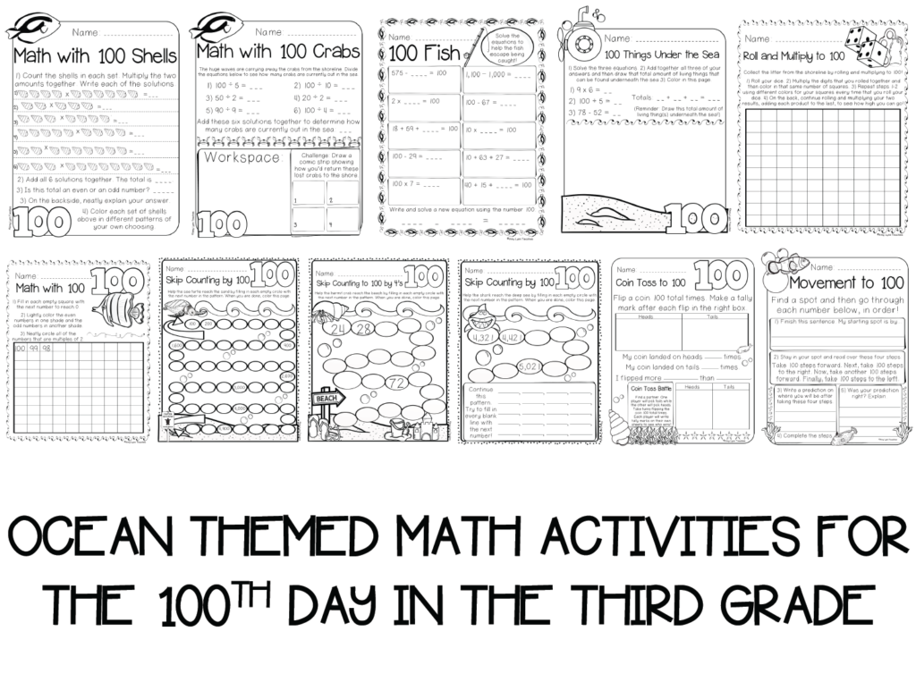 100th Day of School Ocean Themed {Third Grade} | Made By Teachers