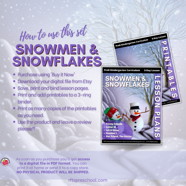 SNOWMEN CURRICULUM | LESSONS AND PRINTABLES | MATH LITERACY CRAFT ...