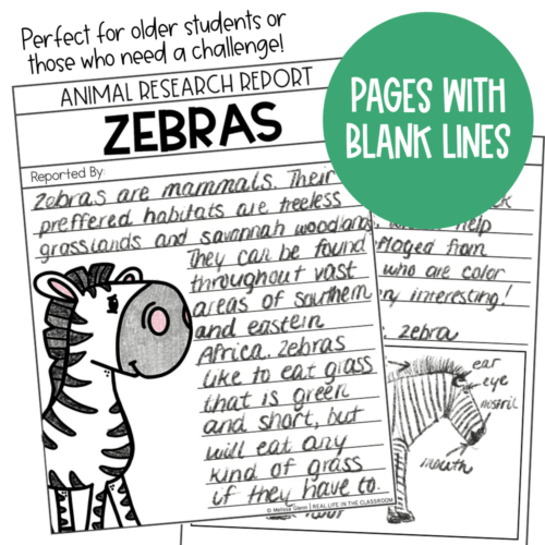 Animal Research Project Report - Differentiated - Editable | Made By ...