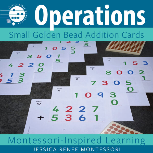 Montessori Math 4-Digit Golden Bead Addition with Small Cards | Made By ...