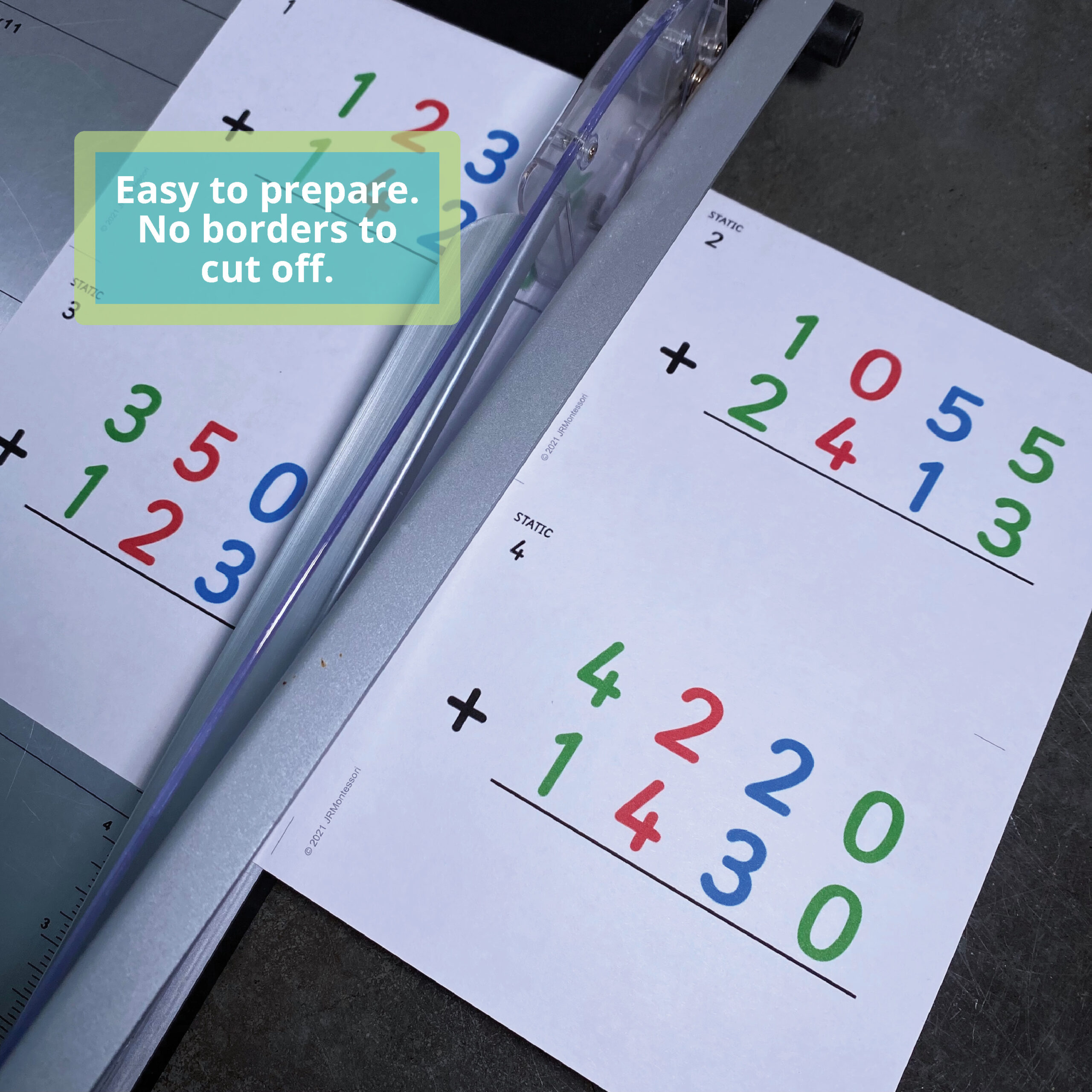 Montessori Math 4-Digit Golden Bead Addition with Small Cards | Made By ...