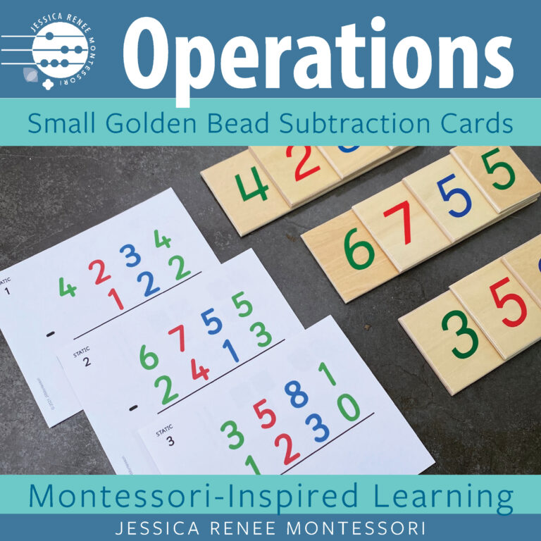 Montessori Math Operations: Small Command Cards Bundle, Golden Bead ...
