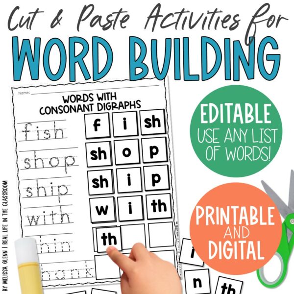 Word Building Activities - Editable Cut and Paste - Science of Reading ...