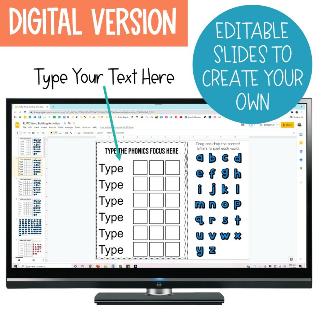 Word Building Activities - Editable Cut and Paste - Science of Reading ...
