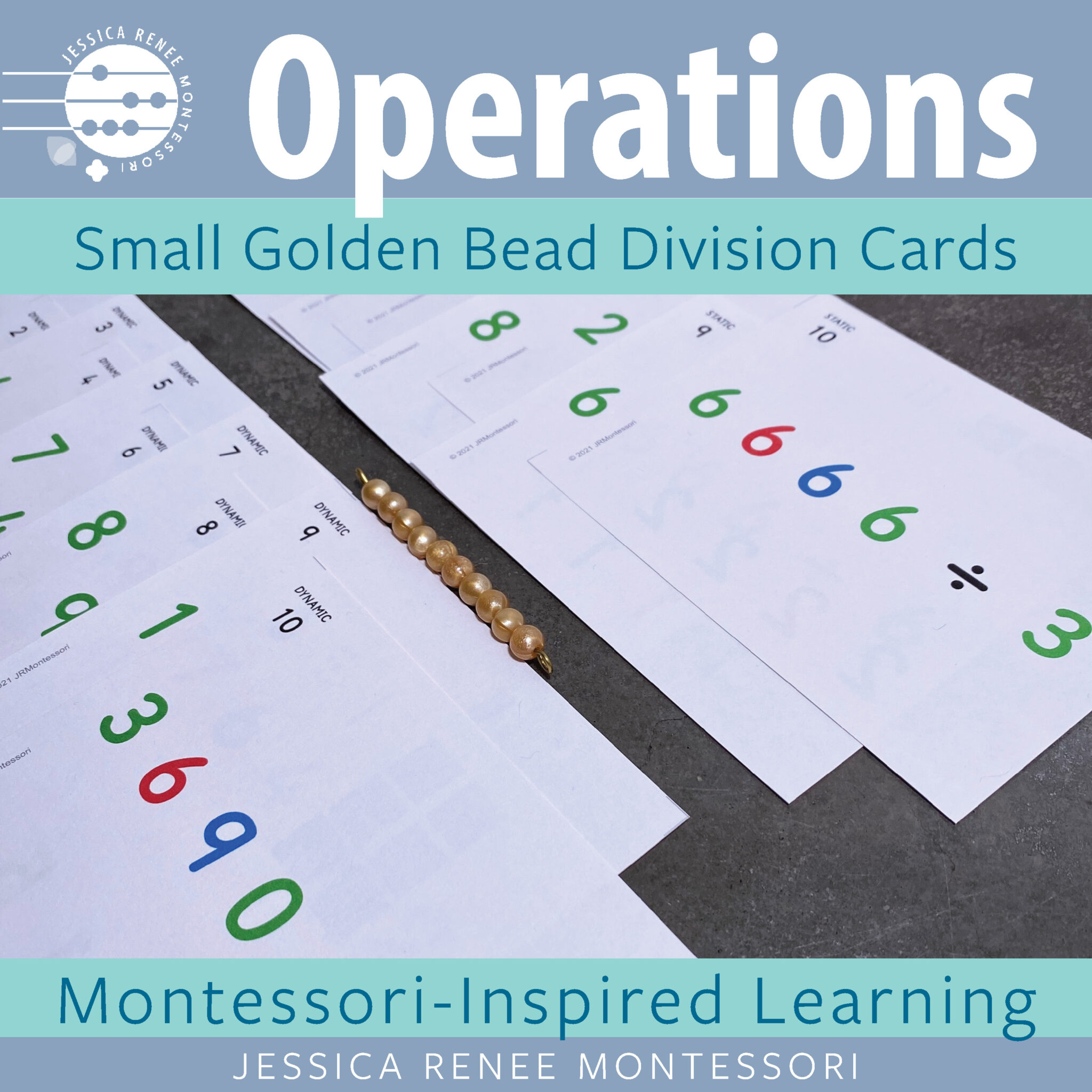 Montessori Math Operations: Small Command Cards Bundle, Golden Bead ...