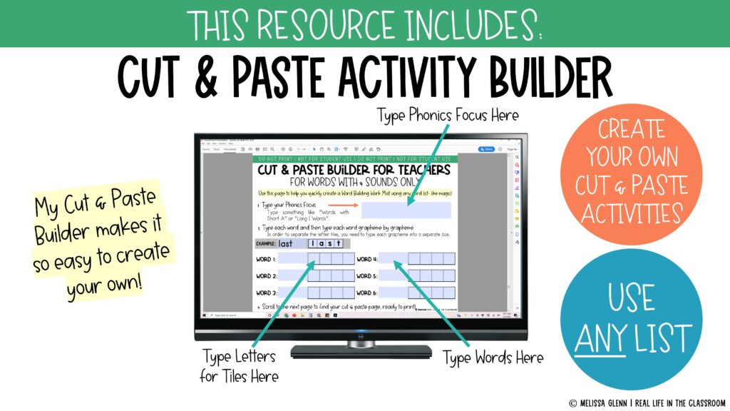 Word Building Activities - Editable Cut and Paste - Science of Reading ...