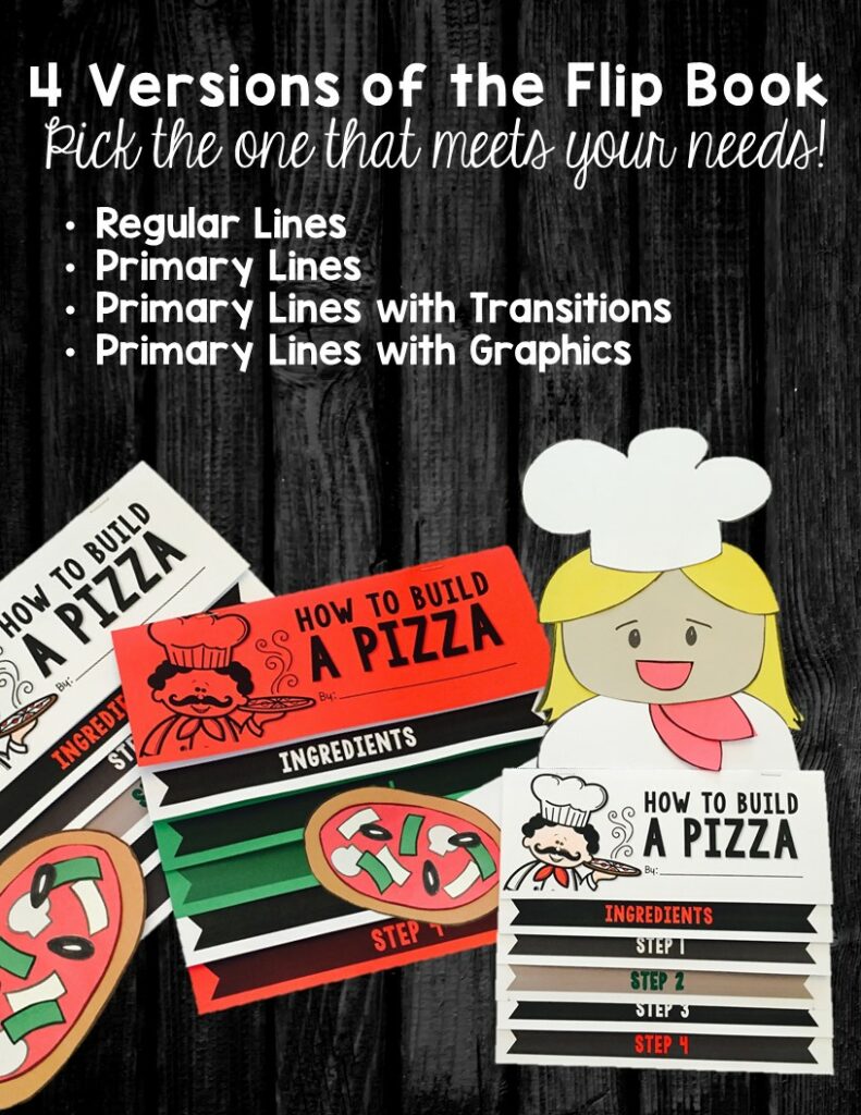 How To Writing Flipbook & Craftivity - How to Build a Pizza | Made By ...