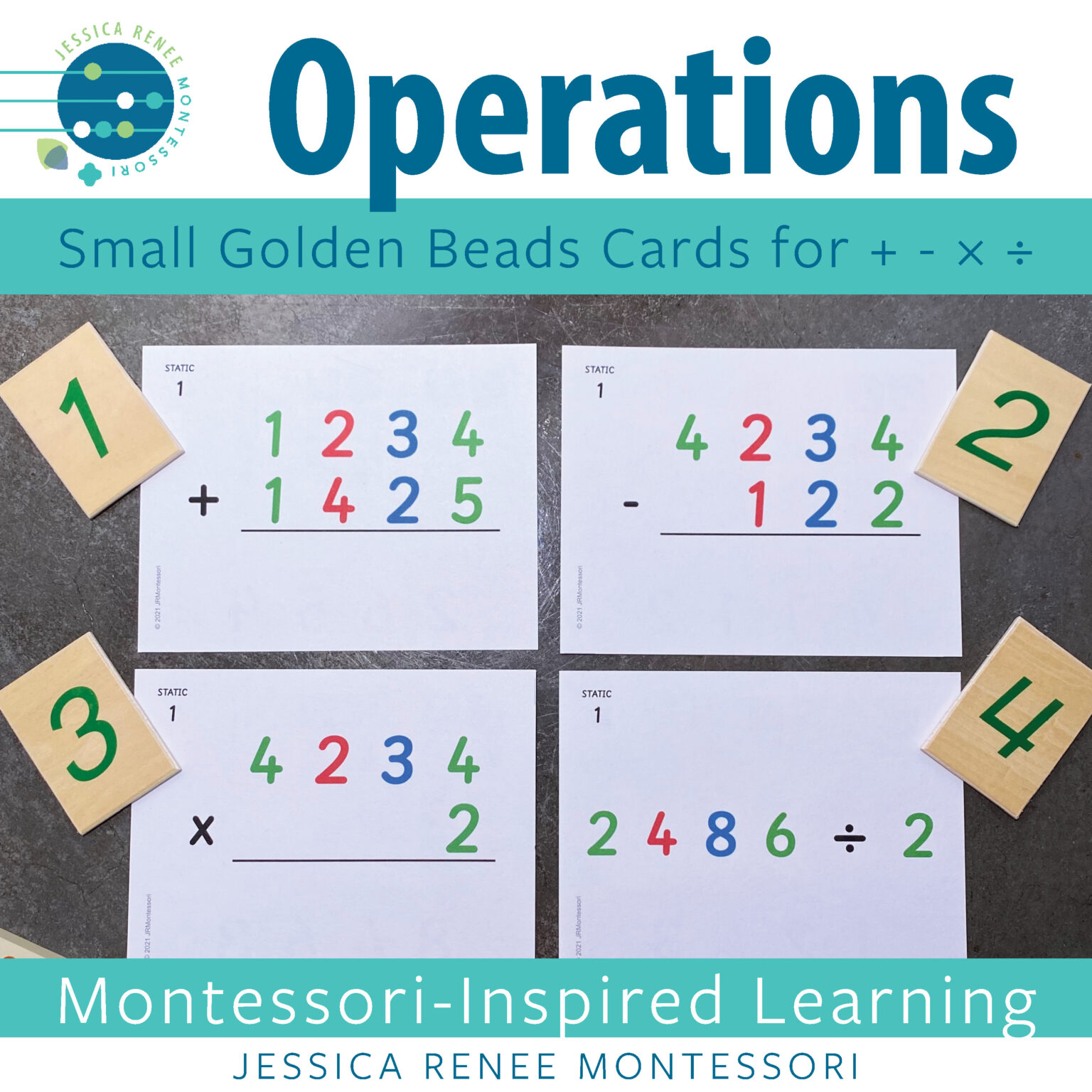 Montessori Math Addition Snake Game Cards (Bead Stair) for Facts ...