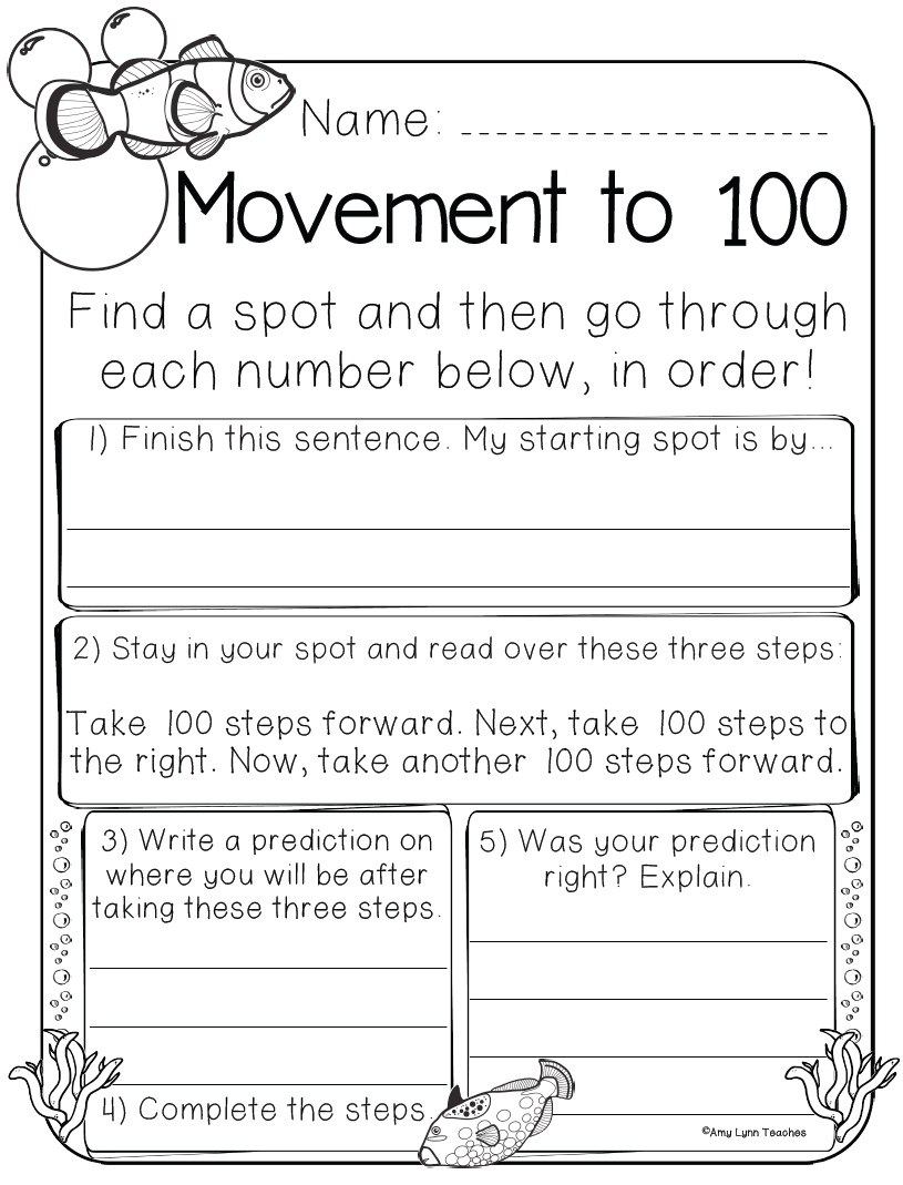 100th Day of School Ocean Themed {Second Grade} | Made By Teachers