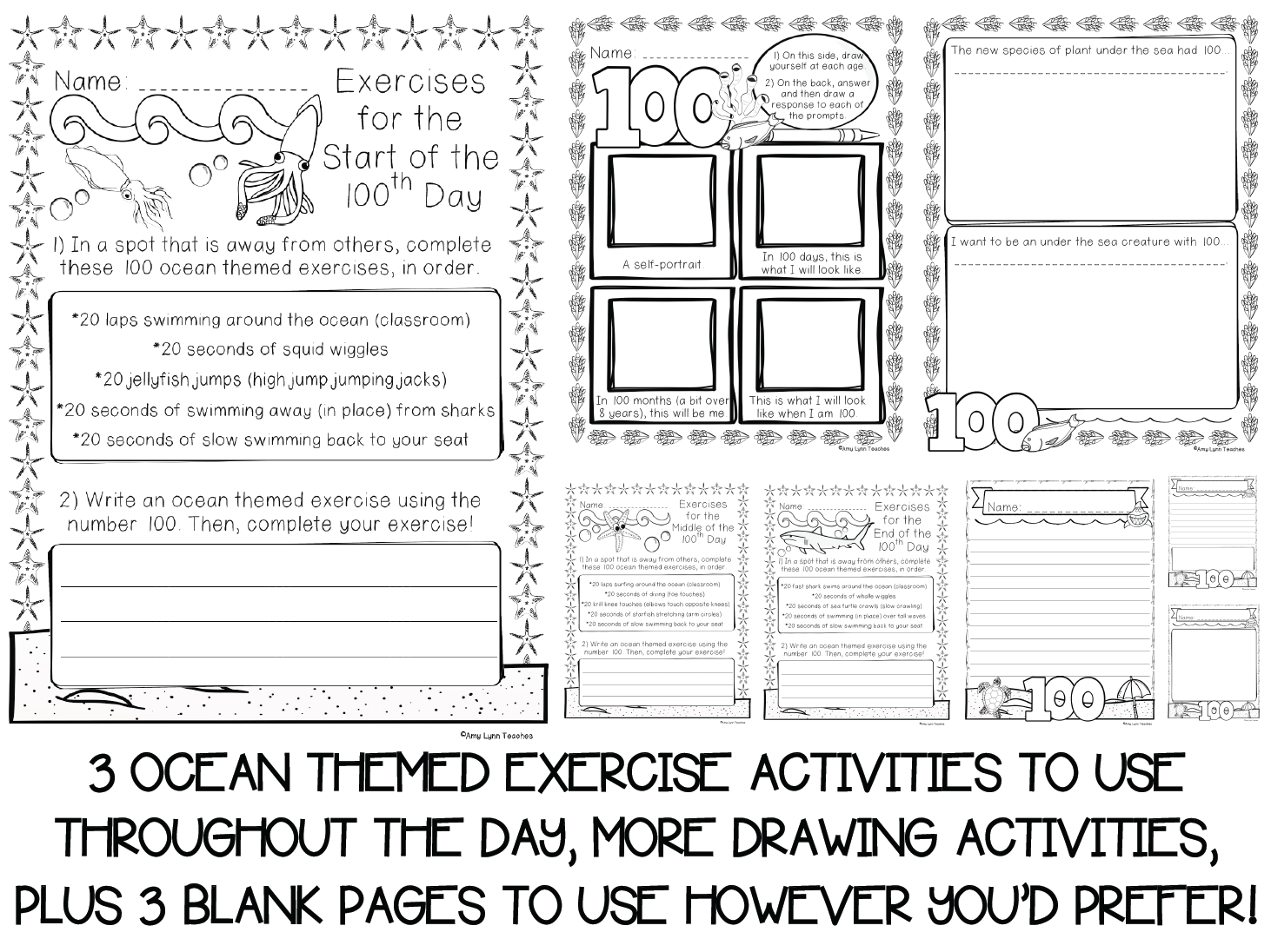 100th Day of School Ocean Themed {Second Grade} | Made By Teachers