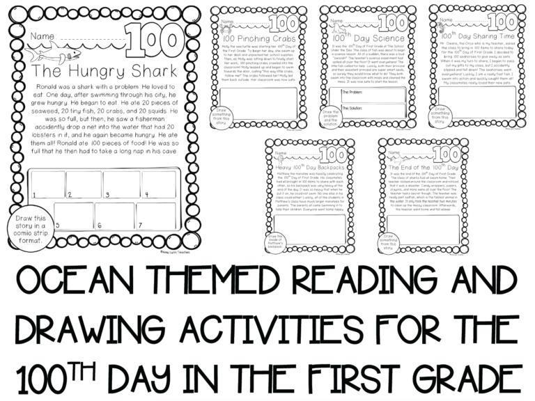 100th Day of School Ocean Themed {First Grade} | Made By Teachers