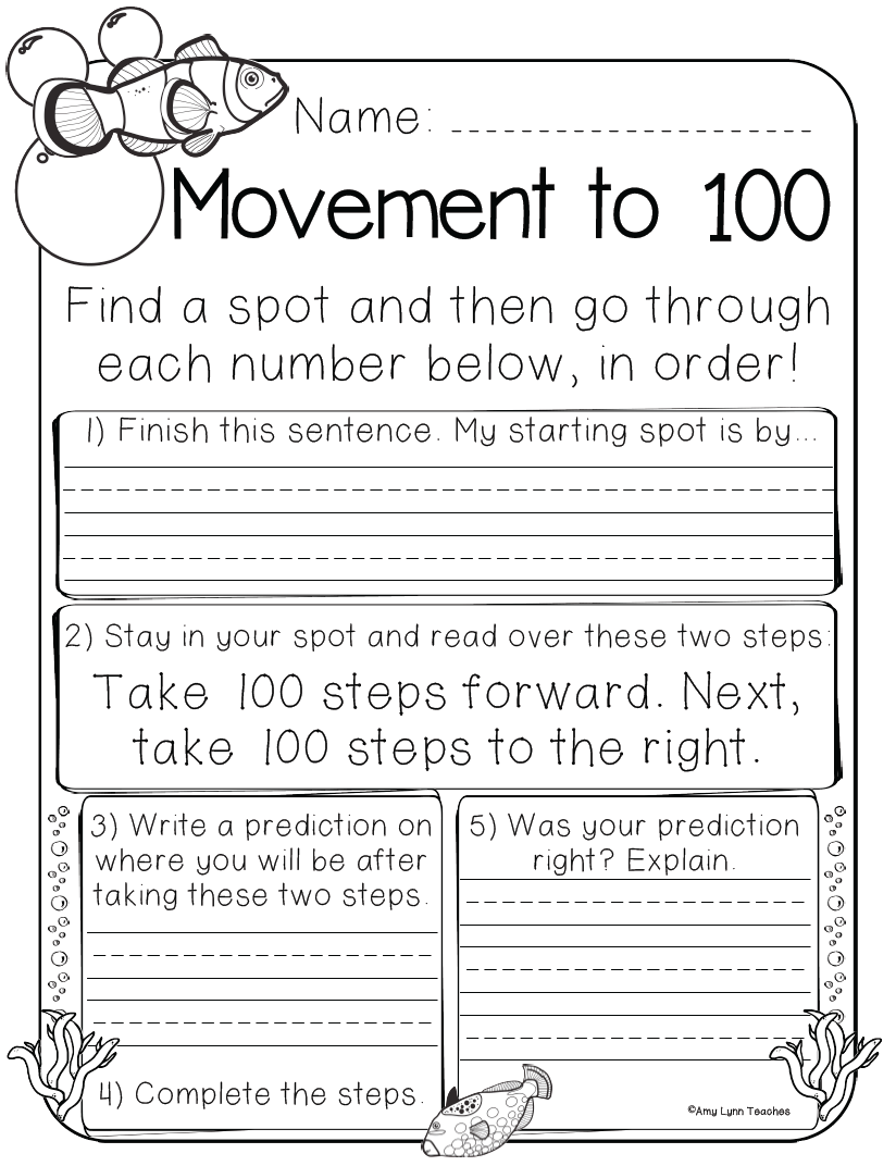 100th Day of School Ocean Themed {Kindergarten} | Made By Teachers