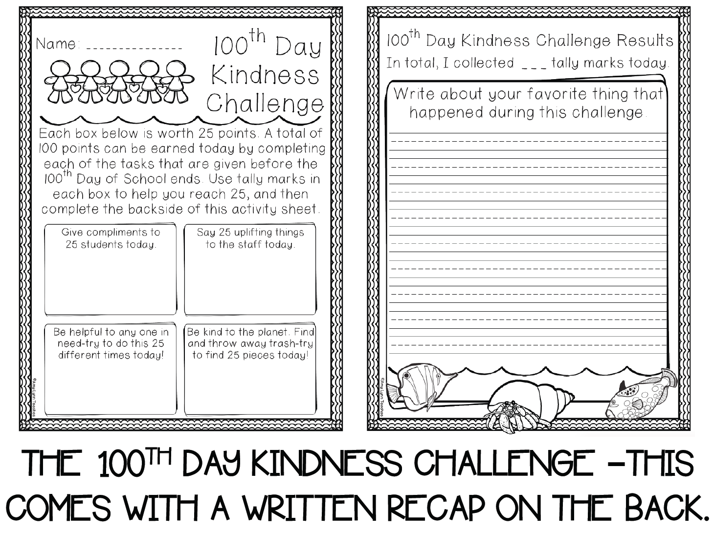 100th Day of School Ocean Themed {Kindergarten} | Made By Teachers