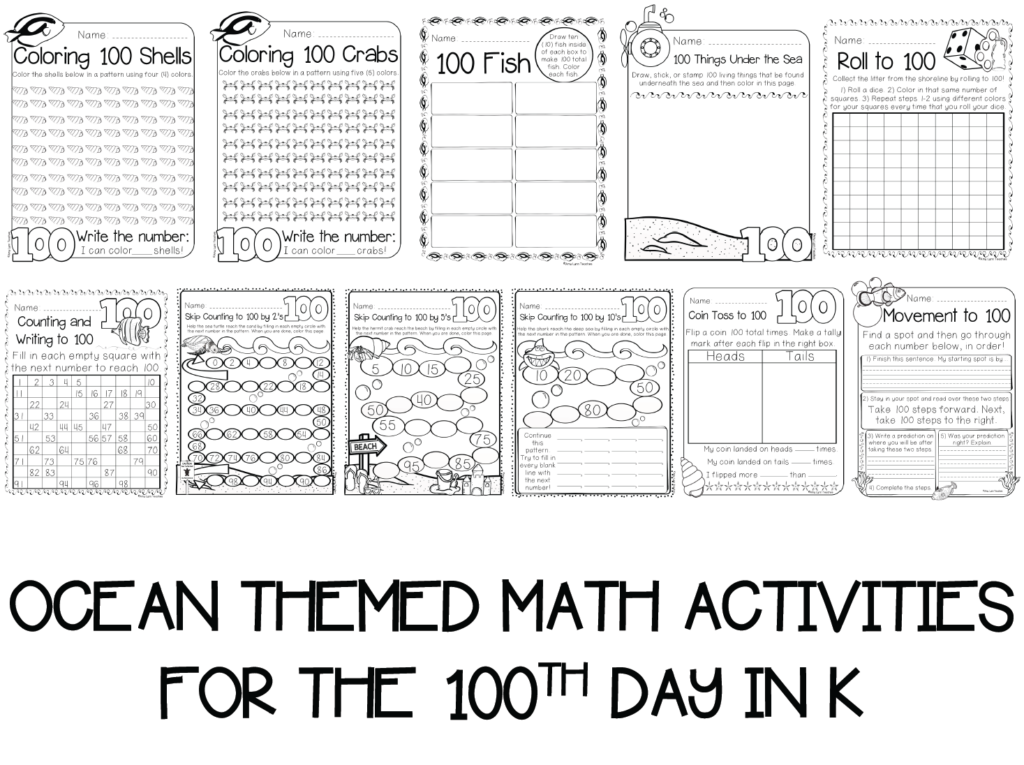 100th Day of School Ocean Themed {Kindergarten} | Made By Teachers